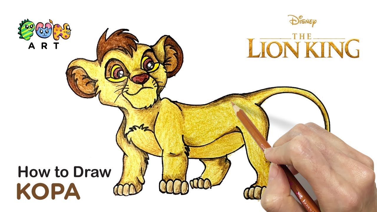 How To Draw KOPA | LION KING | DISNEY | VERY EASY~! - YouTube