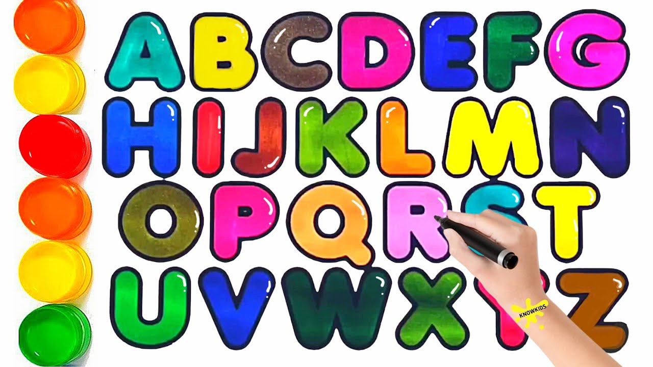 Let's draw uppercase ABCD drawing for preschool toddlers and kids ...