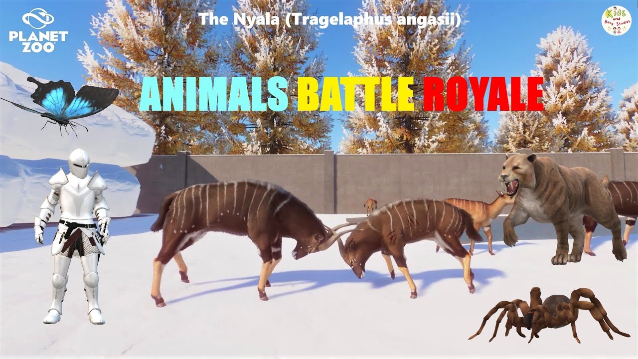 ANIMALS FIGHT IN PLANET ZOO/ANIMALS BATTLE ROYALE. HERBIVORE ANIMALS #8 ...