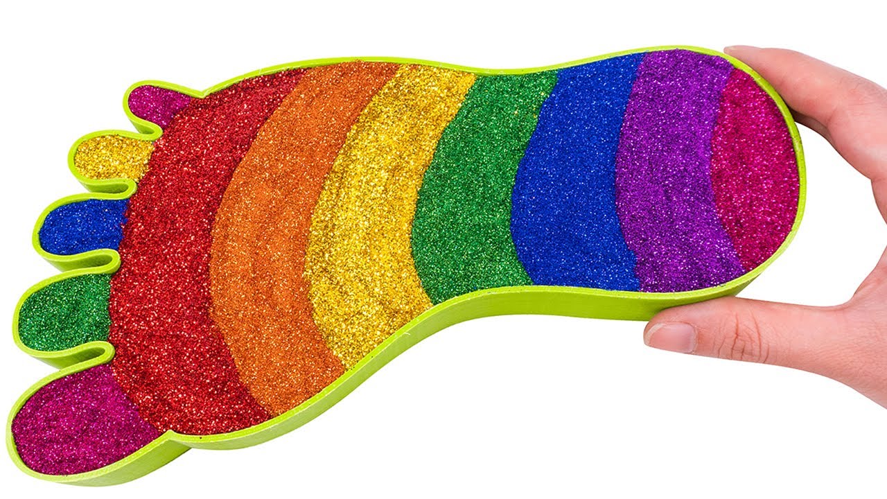 Satisfying Video DIY How To Make Rainbow BIG Relax Foot & Slime Cutting ...