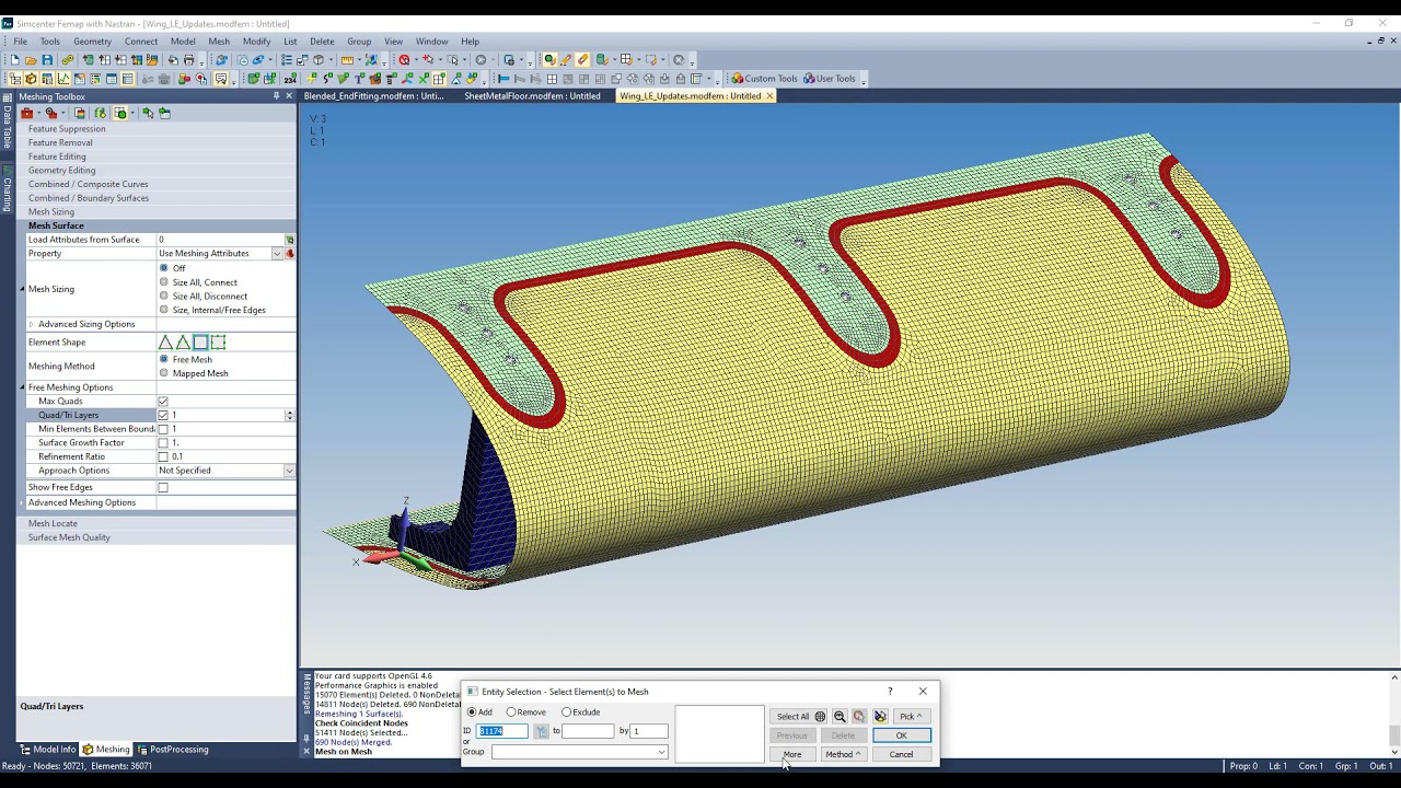 FEMAP V2021.2: nueva orden MESH ON MESH - YouTube