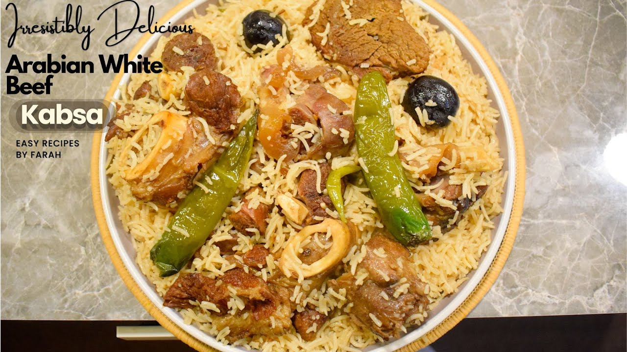 Irresistibly Delicious Arabian White Beef Kabsa Recipe! - YouTube