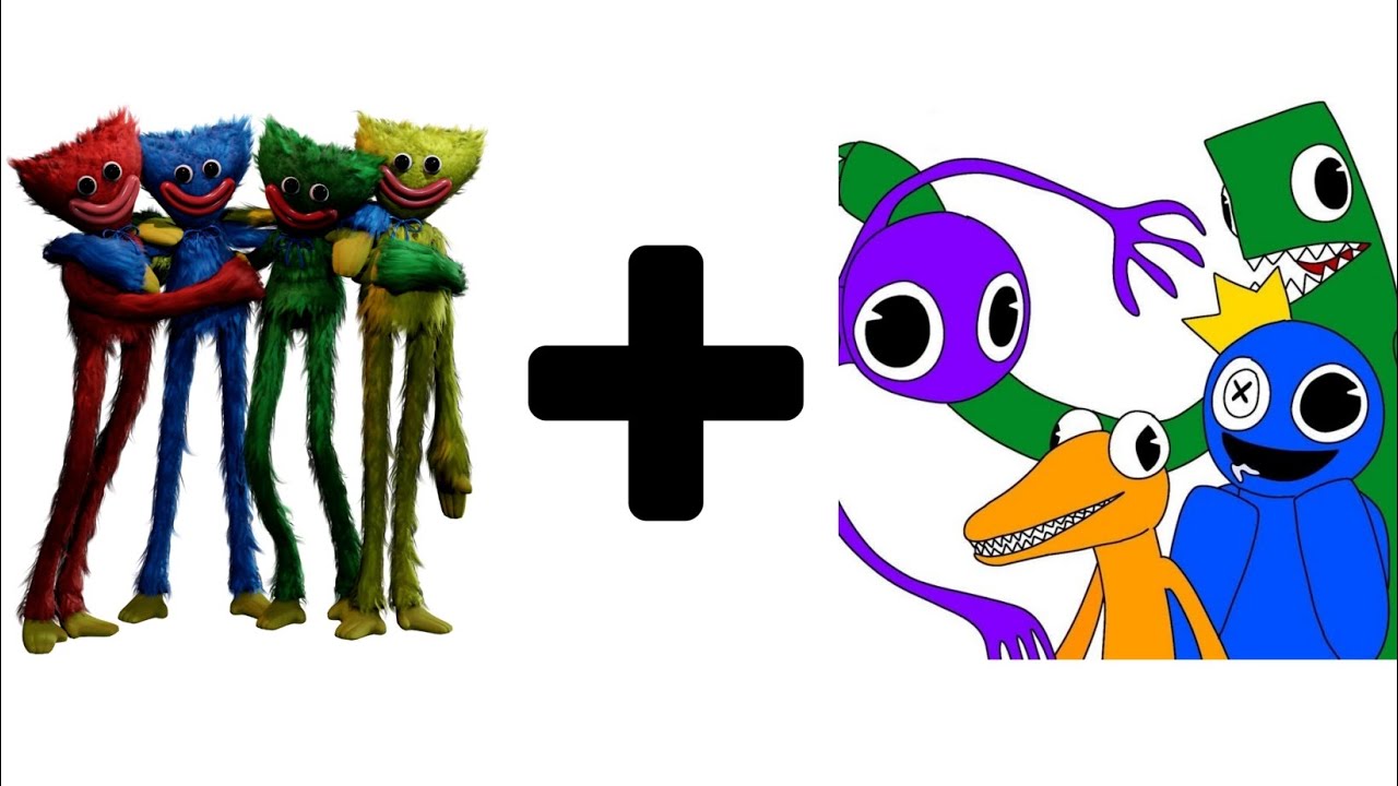 Huggy Buddies + Rainbow Friends = ??? - YouTube