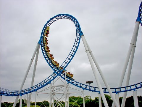 Shockwave Roller Coaster Six Flags Gurnee, Illinois - Front Seat POV ...