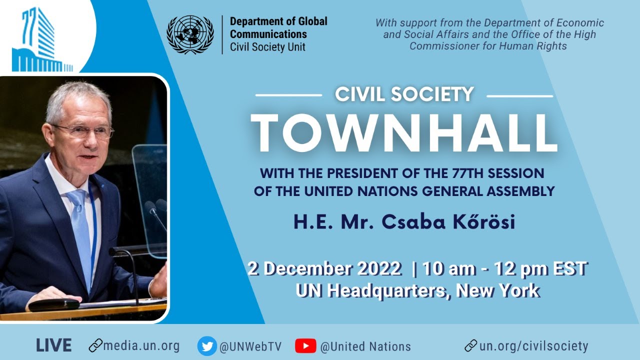 Townhall Meeting with the President of the General Assembly Csaba ...