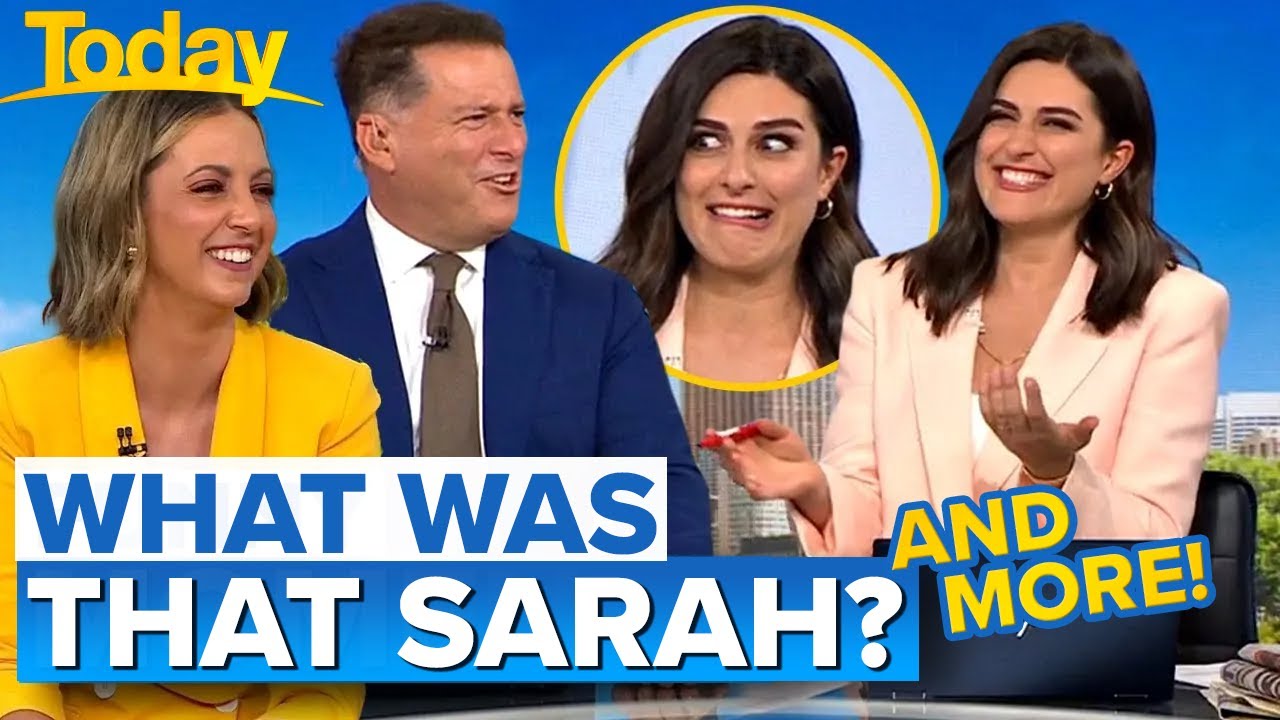Karl's cheeky dig as Sarah misreads the script 😂 | Today Show Australia ...