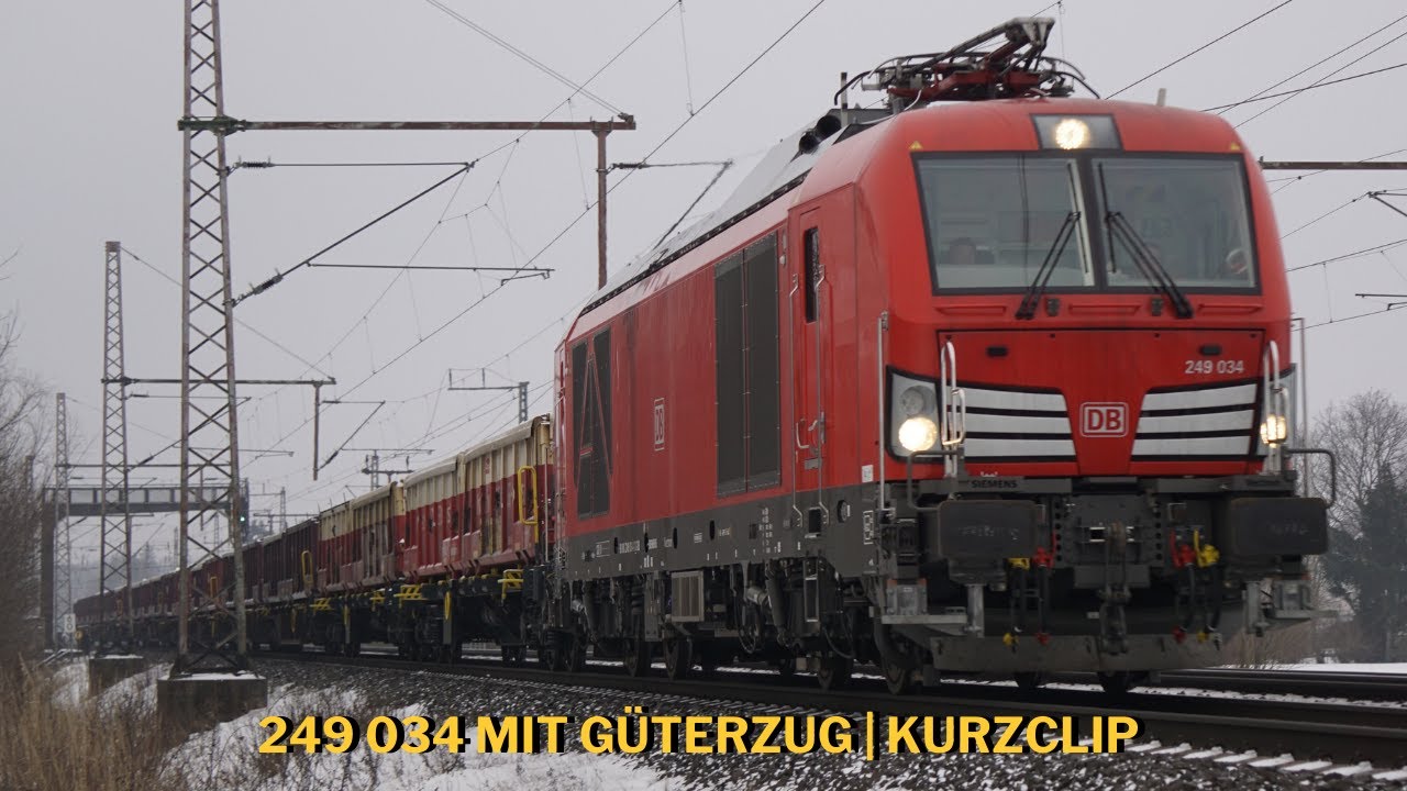 DB Cargo 249 034 mit Güterzug 🚆 | Kurzclip - YouTube