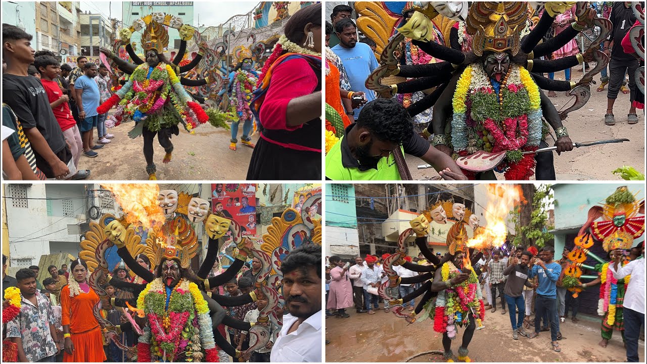 Maha Kali Dance at Puranapul Bonalu #hyderabadbonalu #golcondabonalu # ...