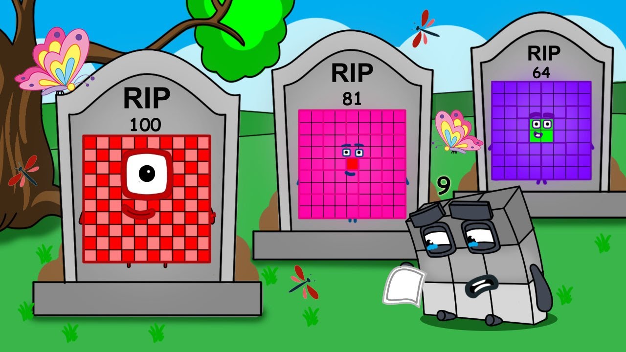 Rest Peace in Heaven Numberblocks Squares 100 81 and 64 - Numberblocks ...
