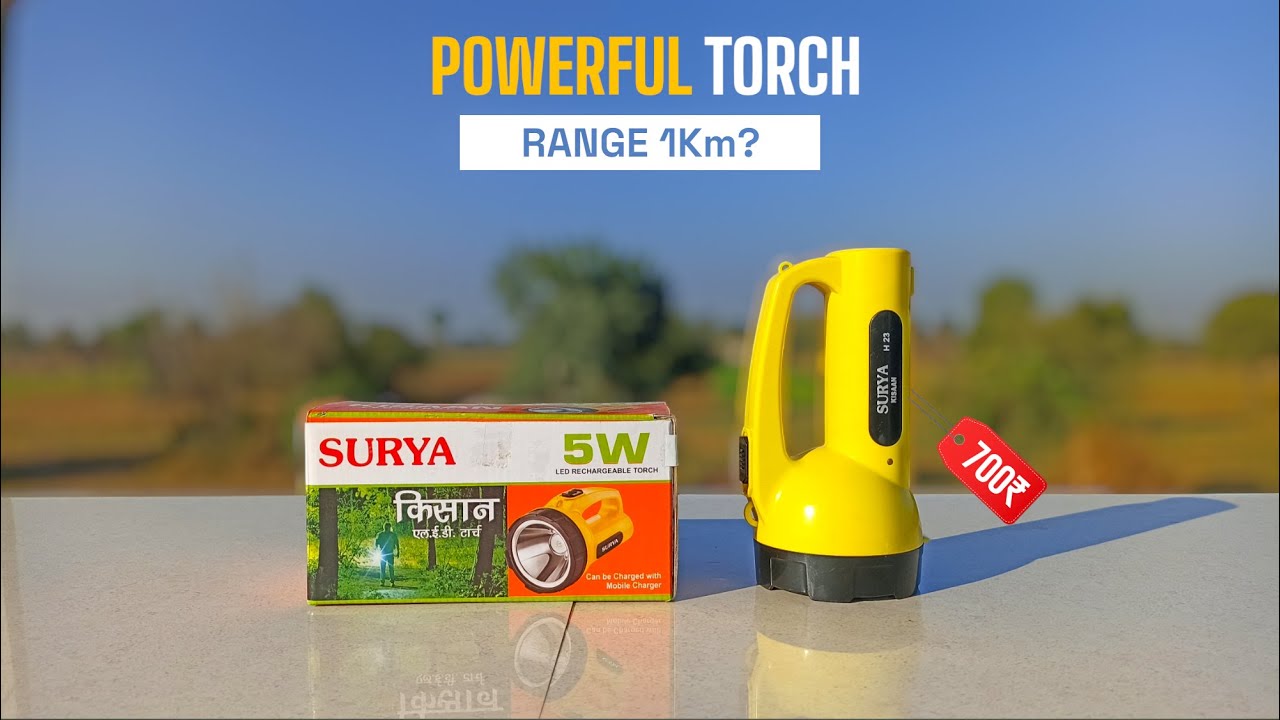 Best Torch Light Under 1000 | Surya Kisaan Rechargeable Torch 5w | What ...