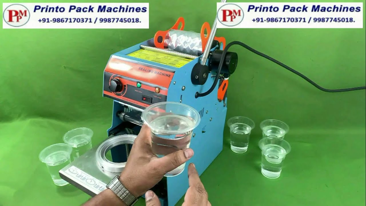 Manual Cup Sealing Machine | Manual Water glass sealing machine | Juice ...