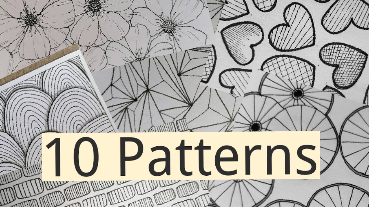 Easy Zentangle Patterns | For Beginners - YouTube