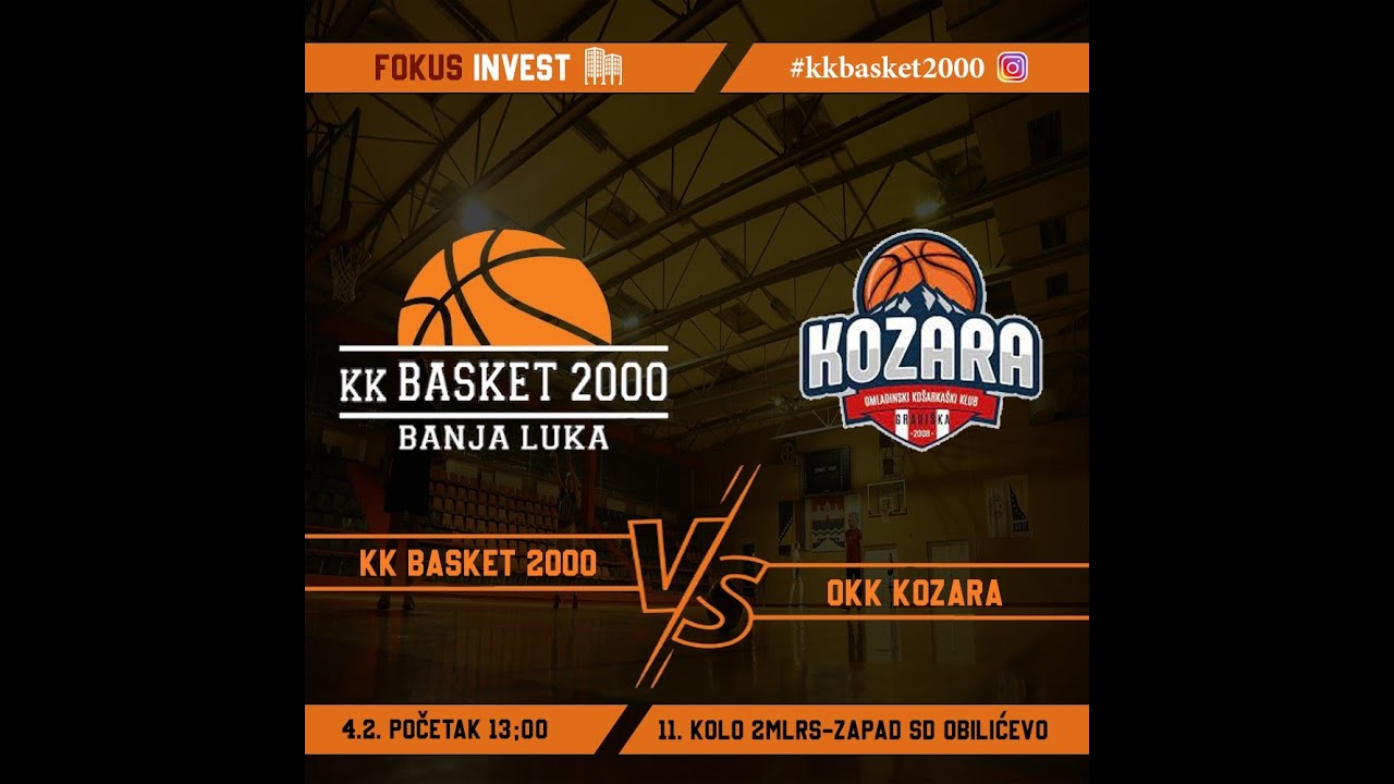 KK Basket 2000 vs OKK Kozara 2MLRS zapad 11. kolo sezona 2023/24 - YouTube