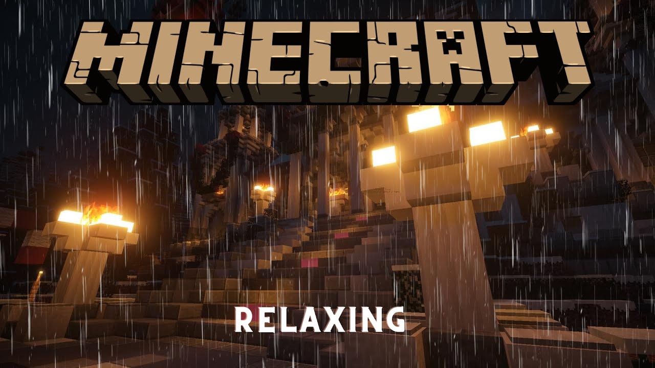 💧 Minecraft Music + Rain sound 💧8 Hours | Relaxing Sounds Bring You ...