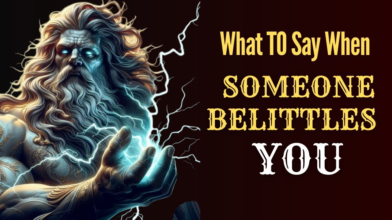 How To Respond When Someone Belittles You Marcus Aurelius Stoicsim ...