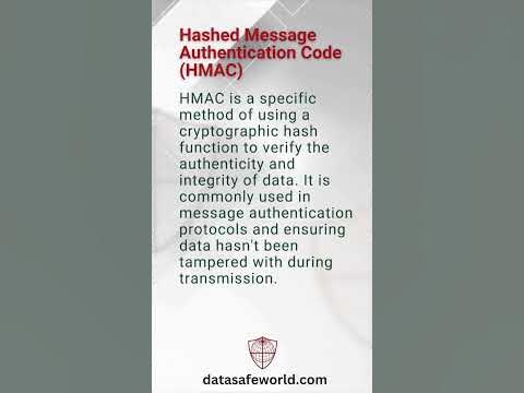 Hashed Message Authentication Code, HMAC, Cybersecurity Mini Dictionary #shorts - YouTube