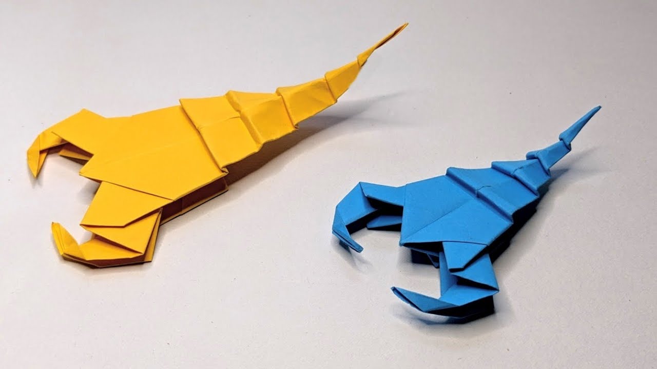 Origami Scorpion/Paper Scorpion/ Scorpion Tutorial/How to Make Paper ...