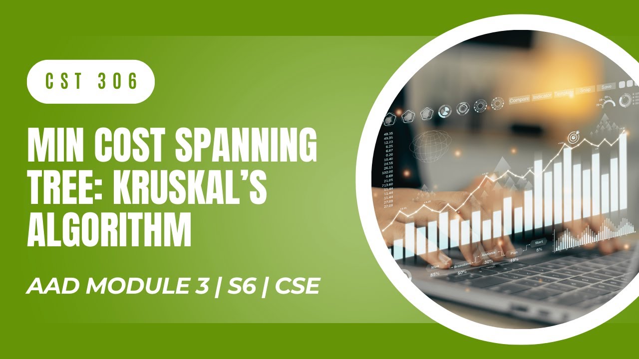 Minimum Cost Spanning Tree, Kruskal’s Algorithm | CST306 | AAD MODULE 3 ...