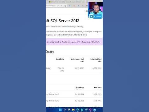 Ciclo de vida de SQL Server 2012 termina este año - YouTube