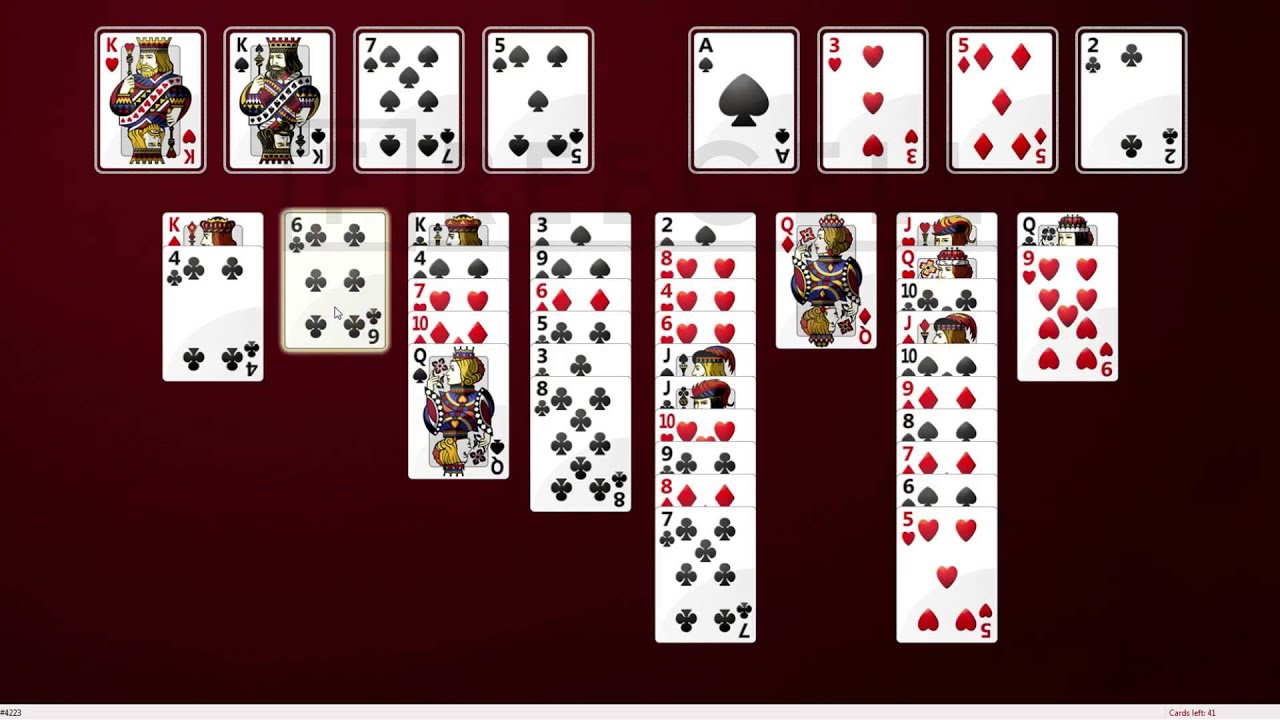 Solution to freecell game #4223 in HD - YouTube