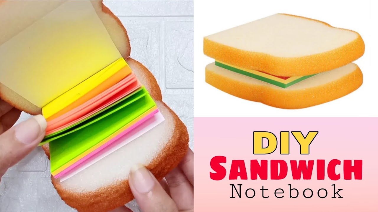 Homemade Sandwich Notebook | DIY Squishy Notebook for School | How to ...