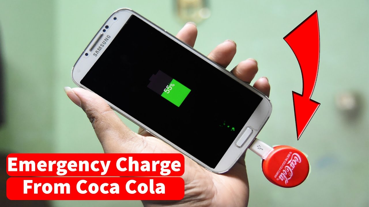 How To Make a Emergency Mobile Phone Charger using Coca Cola || how to ...