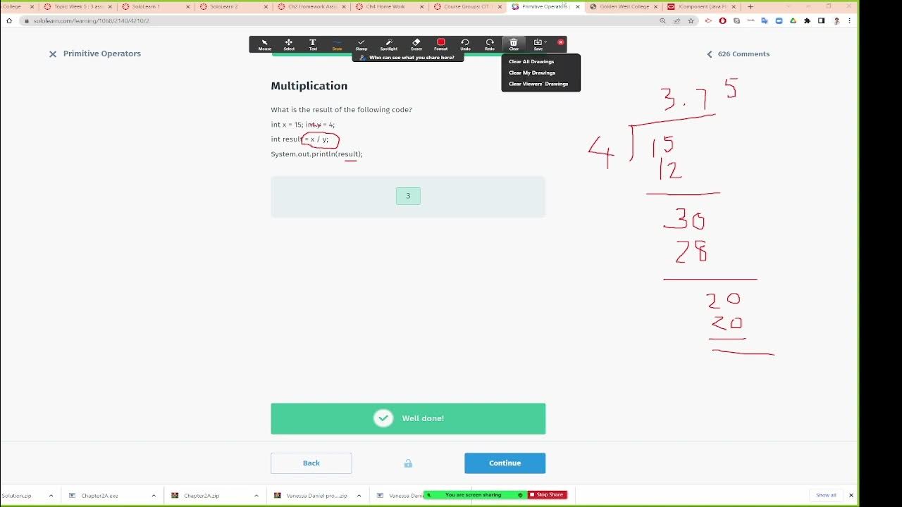 Java SoloLearn Chapter 1 Basic Concept lesson 4 - Lesson 9 - YouTube