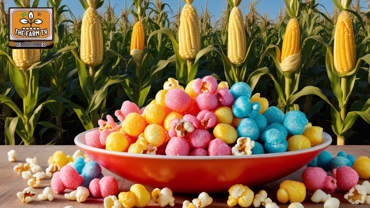 How SWEET POPCORN is made? Discover how the factory made a COLORFUL ...