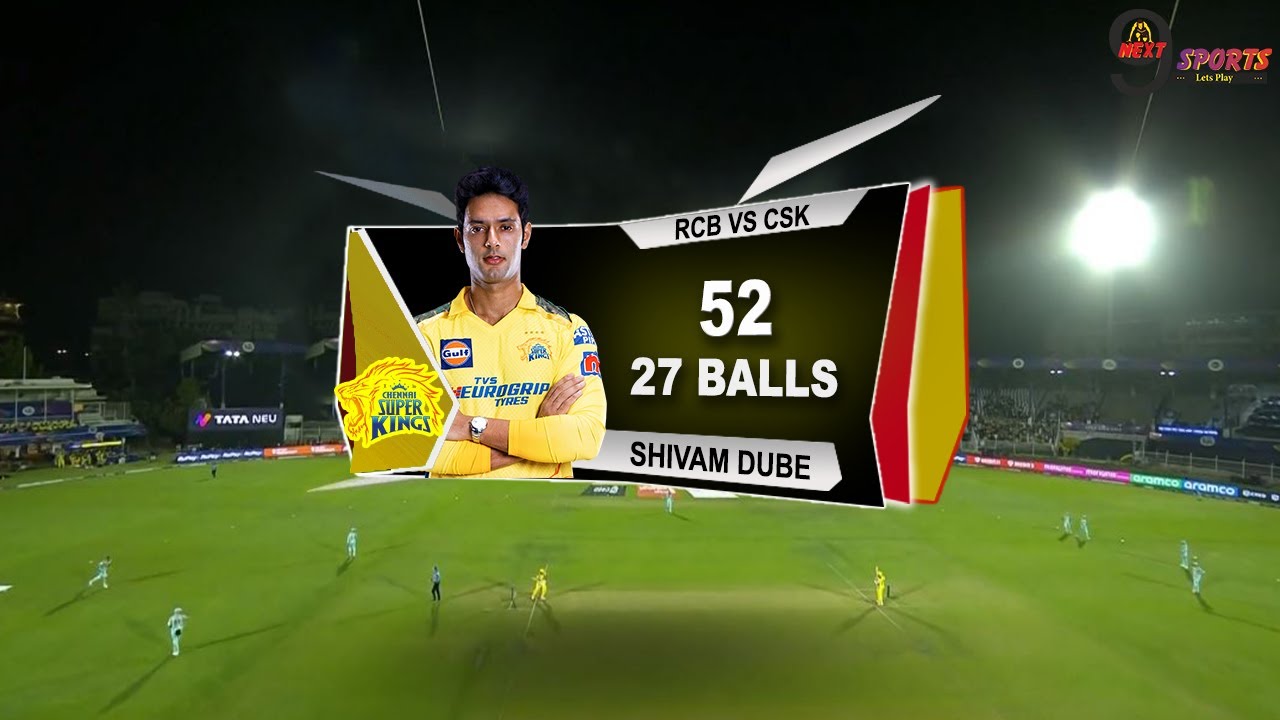 RCB vs CSK SHIVAM DUBEY 52 RUNS 27 BALLS HIGHLIGHTS 2023 | BANGALORE vs ...