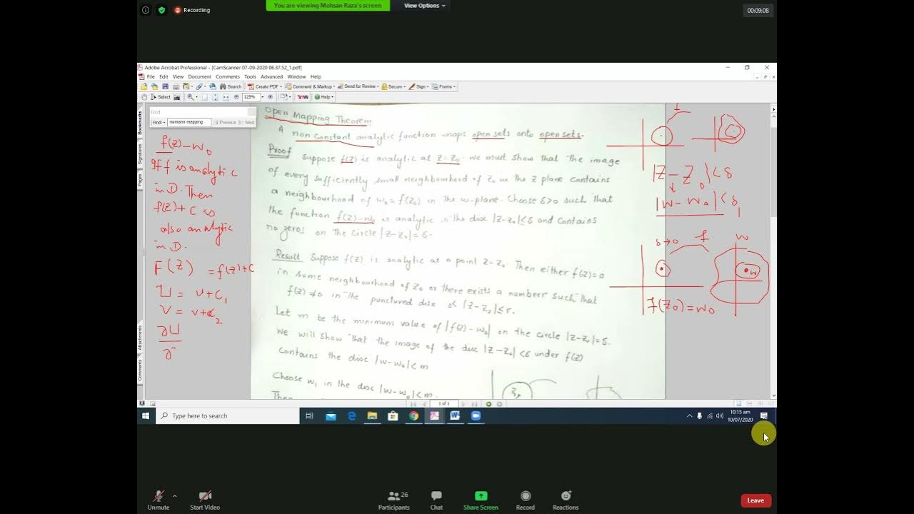 Complex 2 Lec 11 open mapping theorem - YouTube