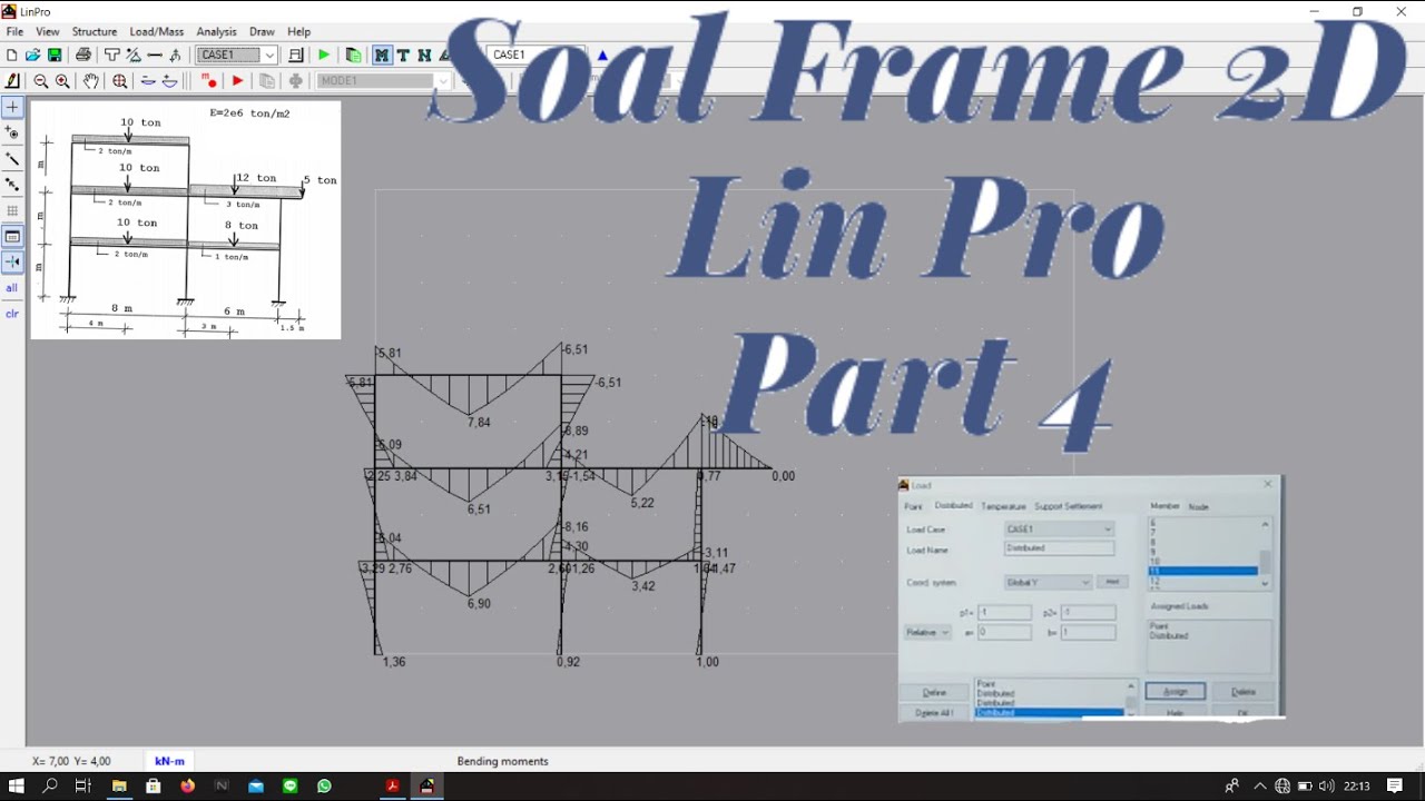 Tutorial Lin Pro : Frame 2D Questions Part 4 - YouTube