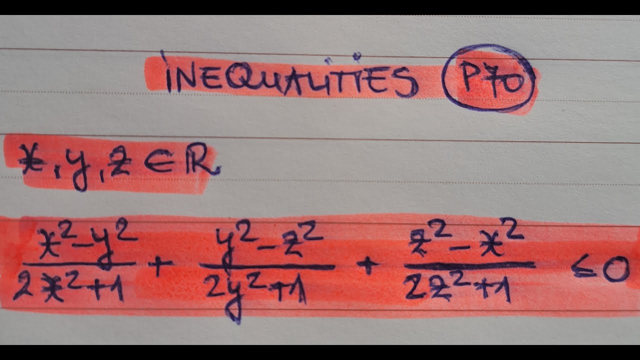Algebra/ Inequalities/ Math Olympiad - YouTube