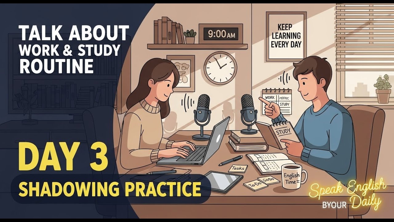 Learn English FAST | Day 3 | Shadowing ENGLISH Speaking Practice | Talk ...