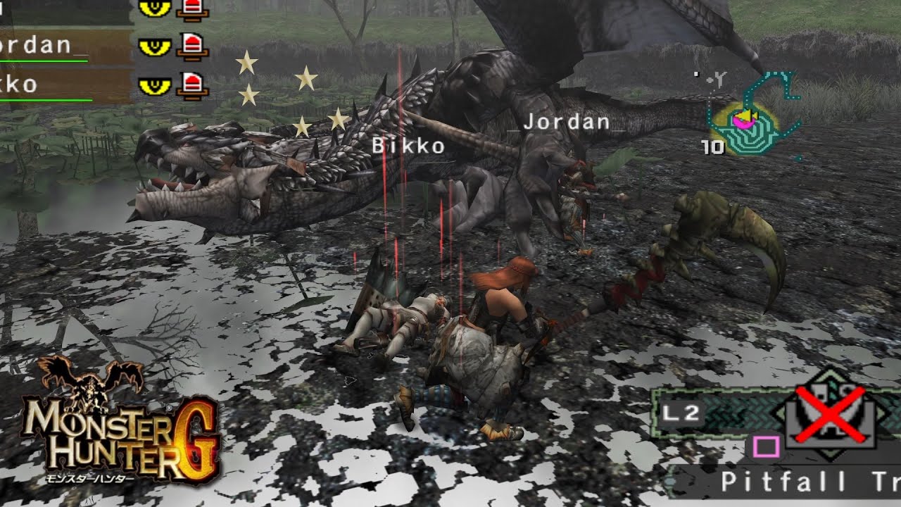 Monster Hunter G - Online - 8 Gold Rathian & Silver Rathalos - YouTube