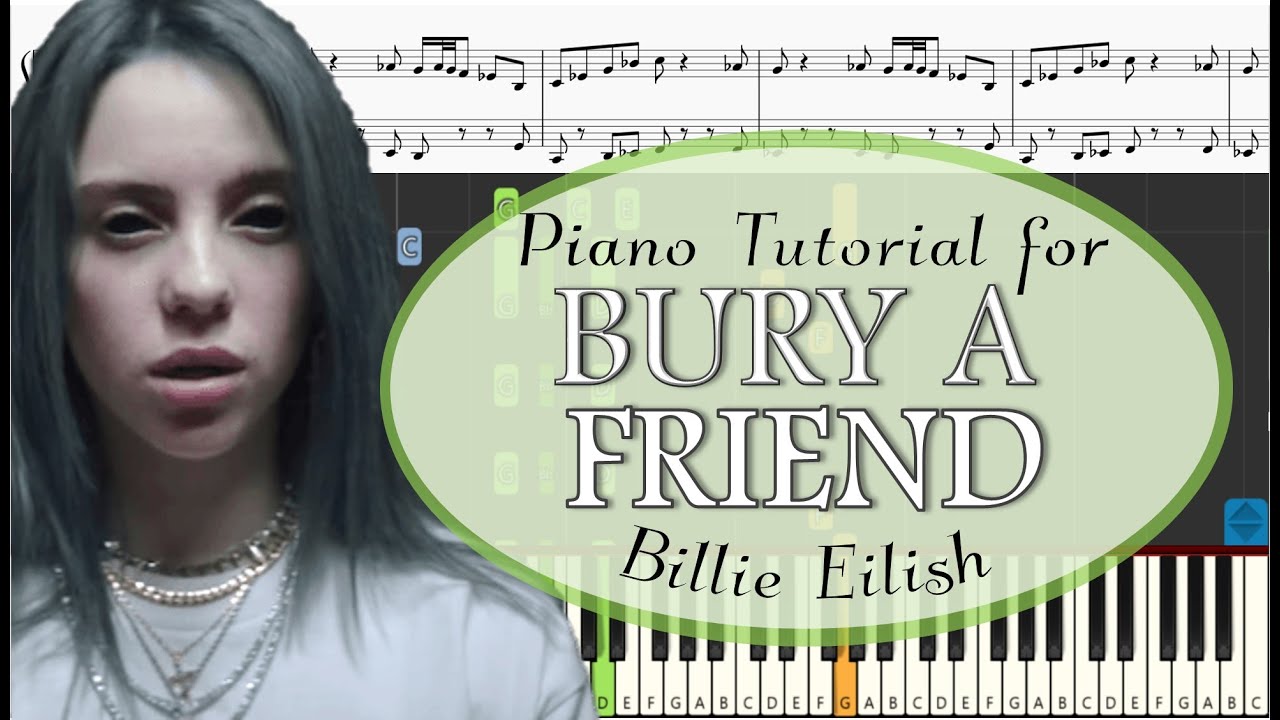 Billie Eilish - bury a friend - Piano Tutorial w/ sheets - YouTube