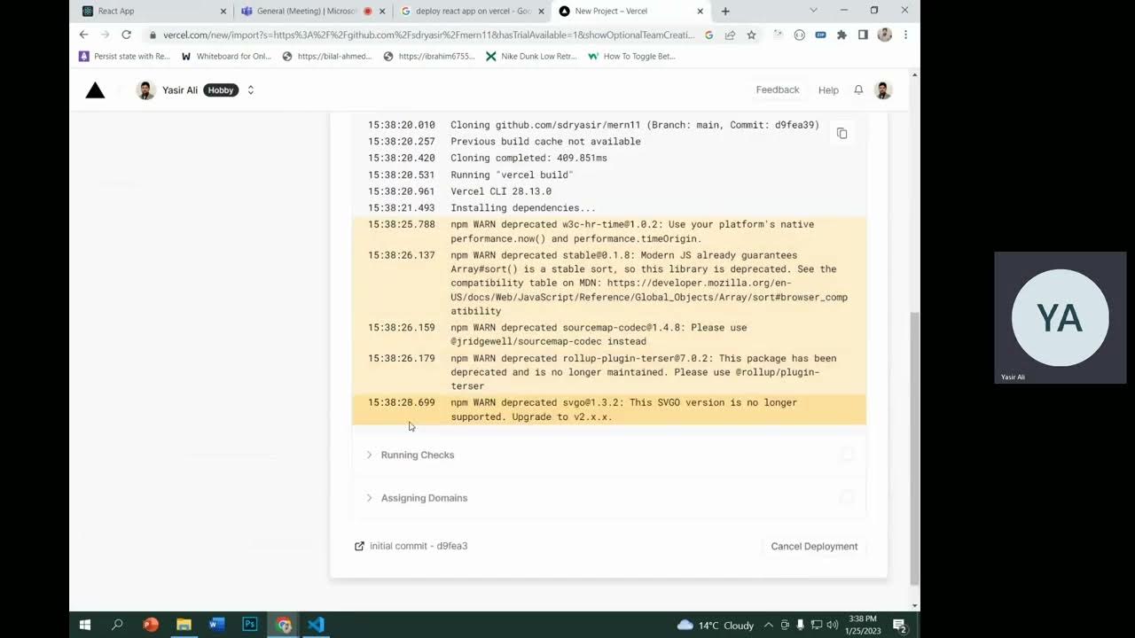 How To Deploy React Application To Vercel Youtube