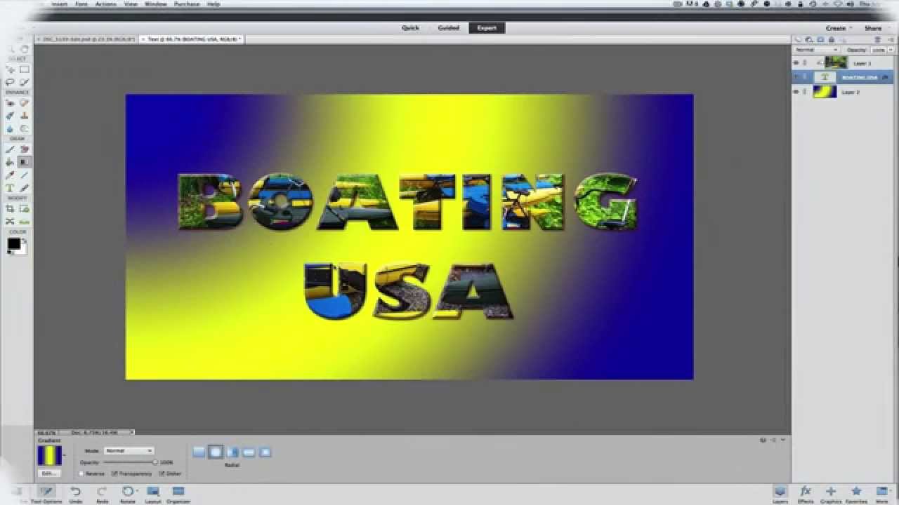Photoshop Elements 12 Text Art - YouTube