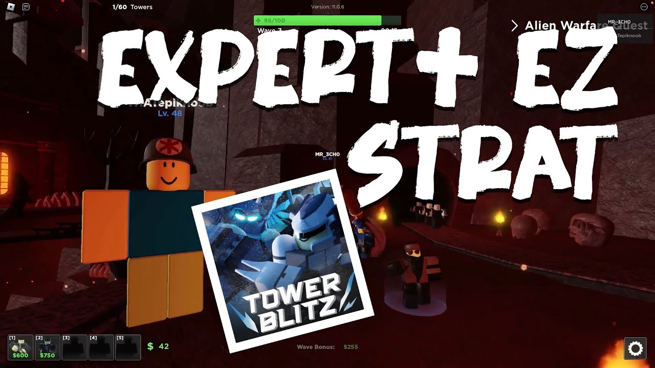 Tower Blitz: Expert+ EZ Strat (DUO) - Crimson Fortress - YouTube