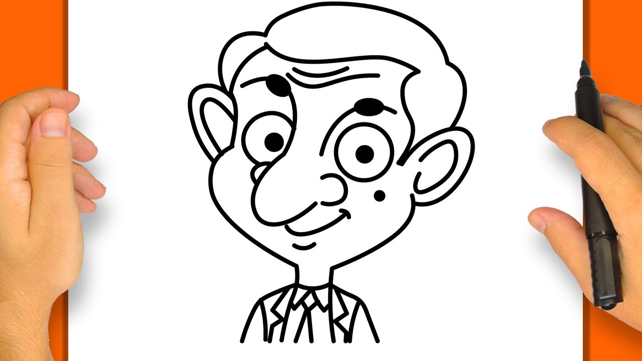 How to Draw Mr. Bean | Step by Step Simple and Easy - YouTube