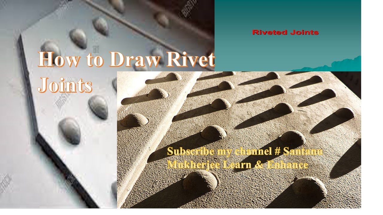 How to draw riveted joint|single riveted single strap lap joint| Lap ...