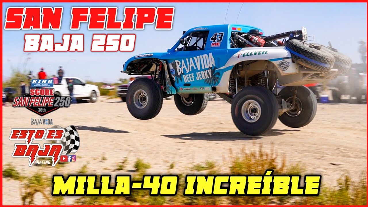 Baja 250 2023 San Felipe B.C.- Milla 40, Motos,Trophy Truck. - YouTube
