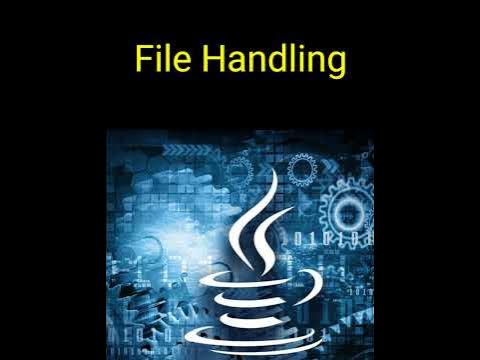 File handling in java - YouTube