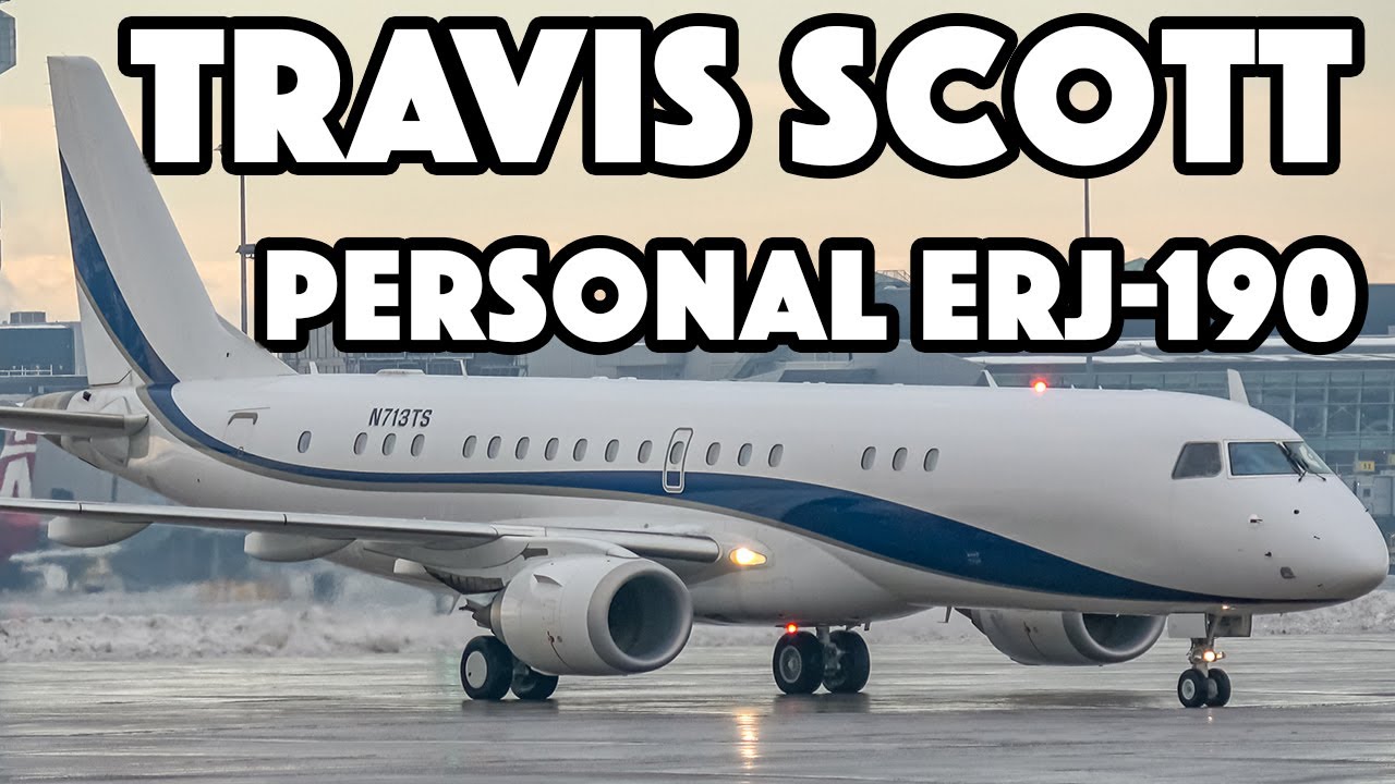 Travis Scott PERSONAL Embraer ERJ-190 departs Montreal (YUL/CYUL) - YouTube