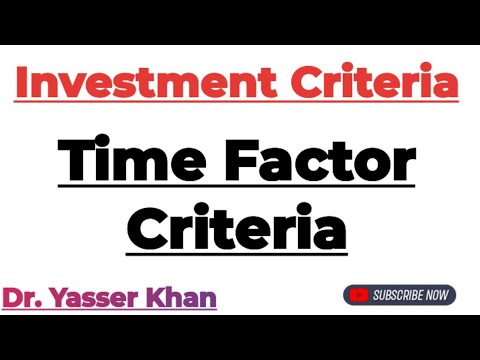 Time Factor Criteria | Meaning Of Time Factor Criteria | Investment ...