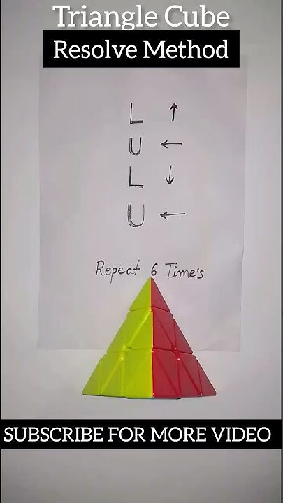 Triangle Cube Resolve Method Trick #cube - YouTube
