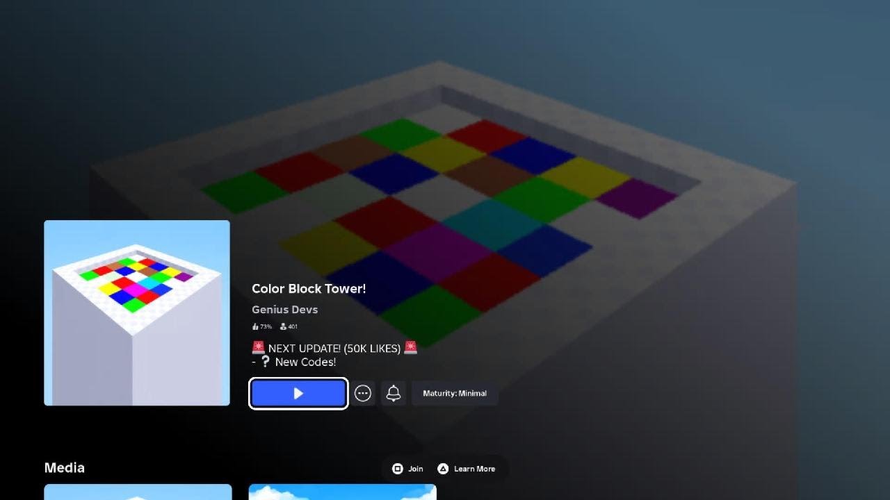Color block tower *roblox* *one round challenge* - YouTube