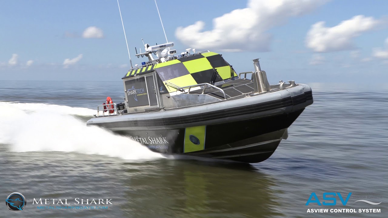Metal Shark and ASV Global Introduce SHARKTECH Autonomous Vessels - YouTube