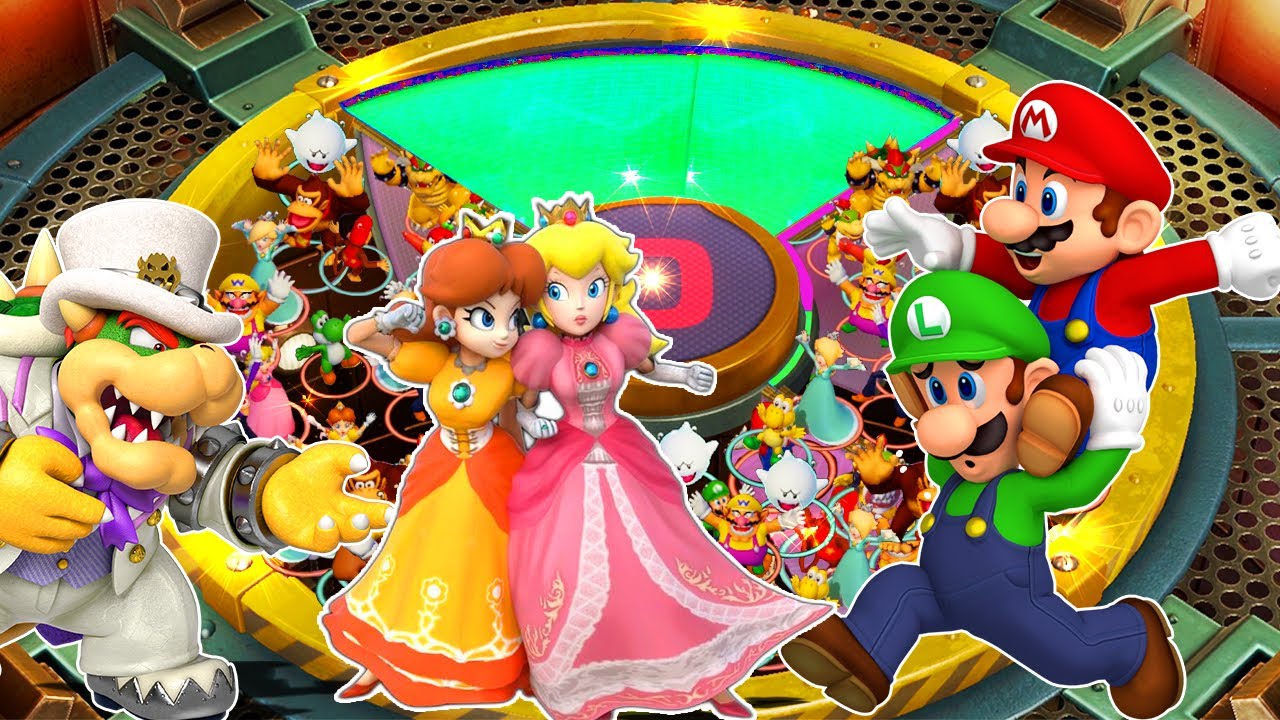 Super Mario Party - Sisters vs Brothers - Peach and Daisy vs Wario and ...