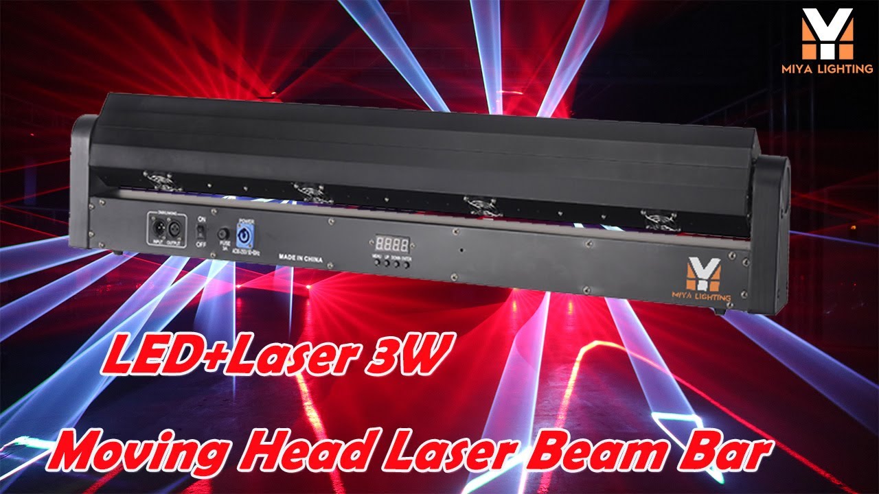 LED+Laser 3W Moving Head Laser Beam Bar Stage Lights - YouTube