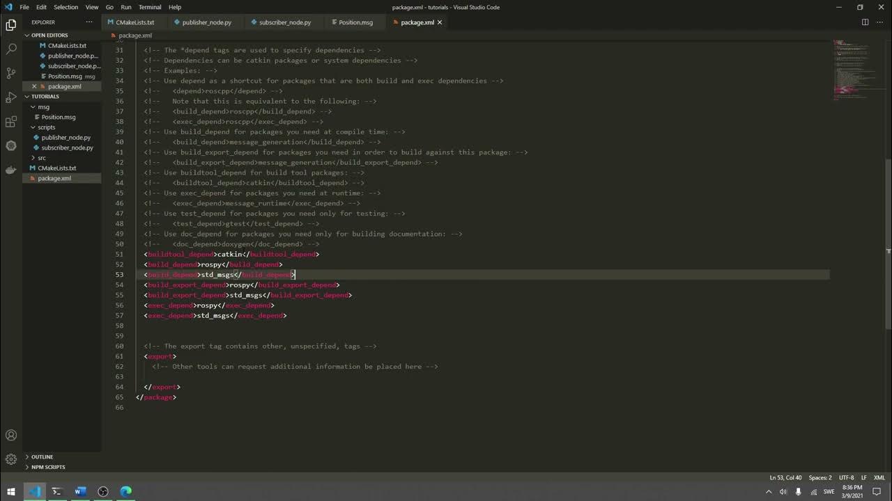 ROS Tutorial 6： Creating a Custom ROS Message Python - YouTube